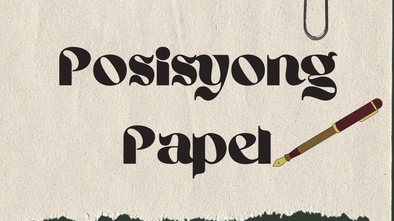 Posisyong Papel - Aralin Philippines