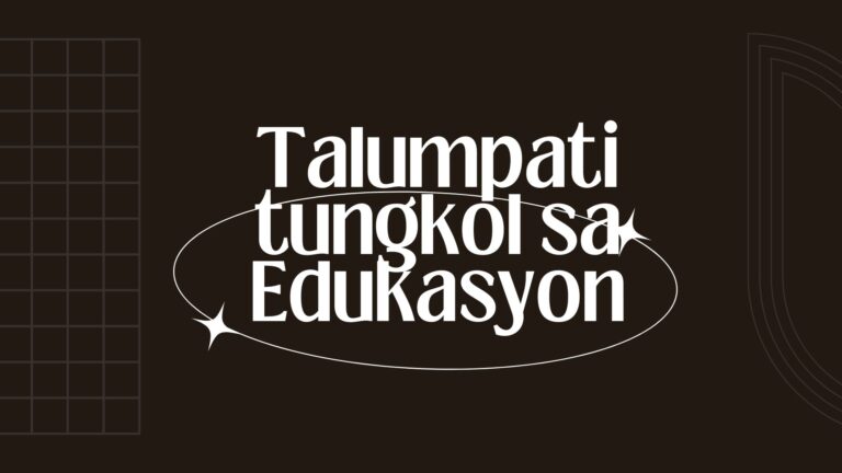 Talumpati tungkol sa Edukasyon - Aralin Philippines