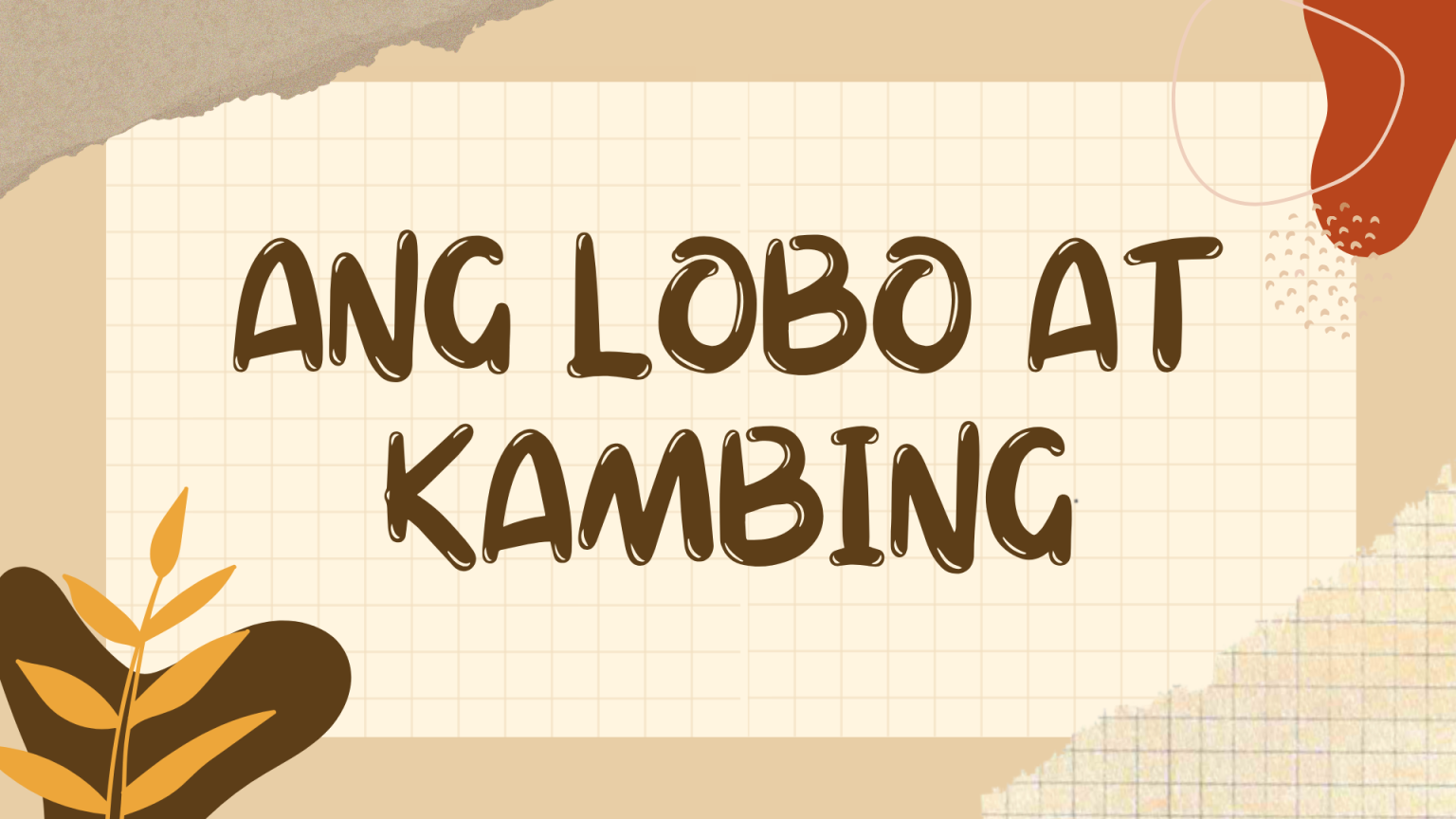 Ang Lobo at ang Kambing - Aralin Philippines